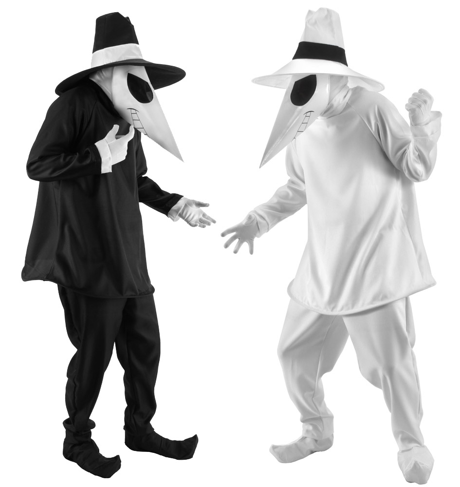 SPY vs. SPY Hat Mask Suit ADULT Costume BLACK OR WHITE S M L XL | eBay