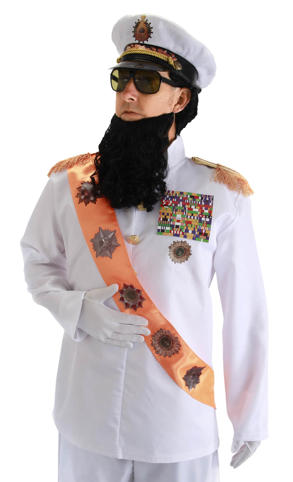 The Dictator Military Costume Jacket Gaddafi Movie Mens Adult S M L XL ...
