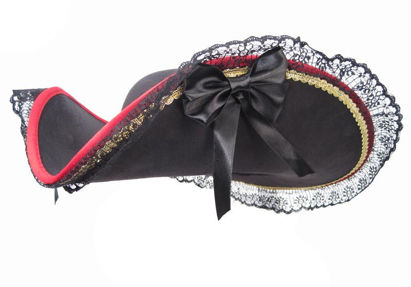 FANCY Lace Womens Woman Buccaneer TRI-CORN PIRATE of the Caribbean ...