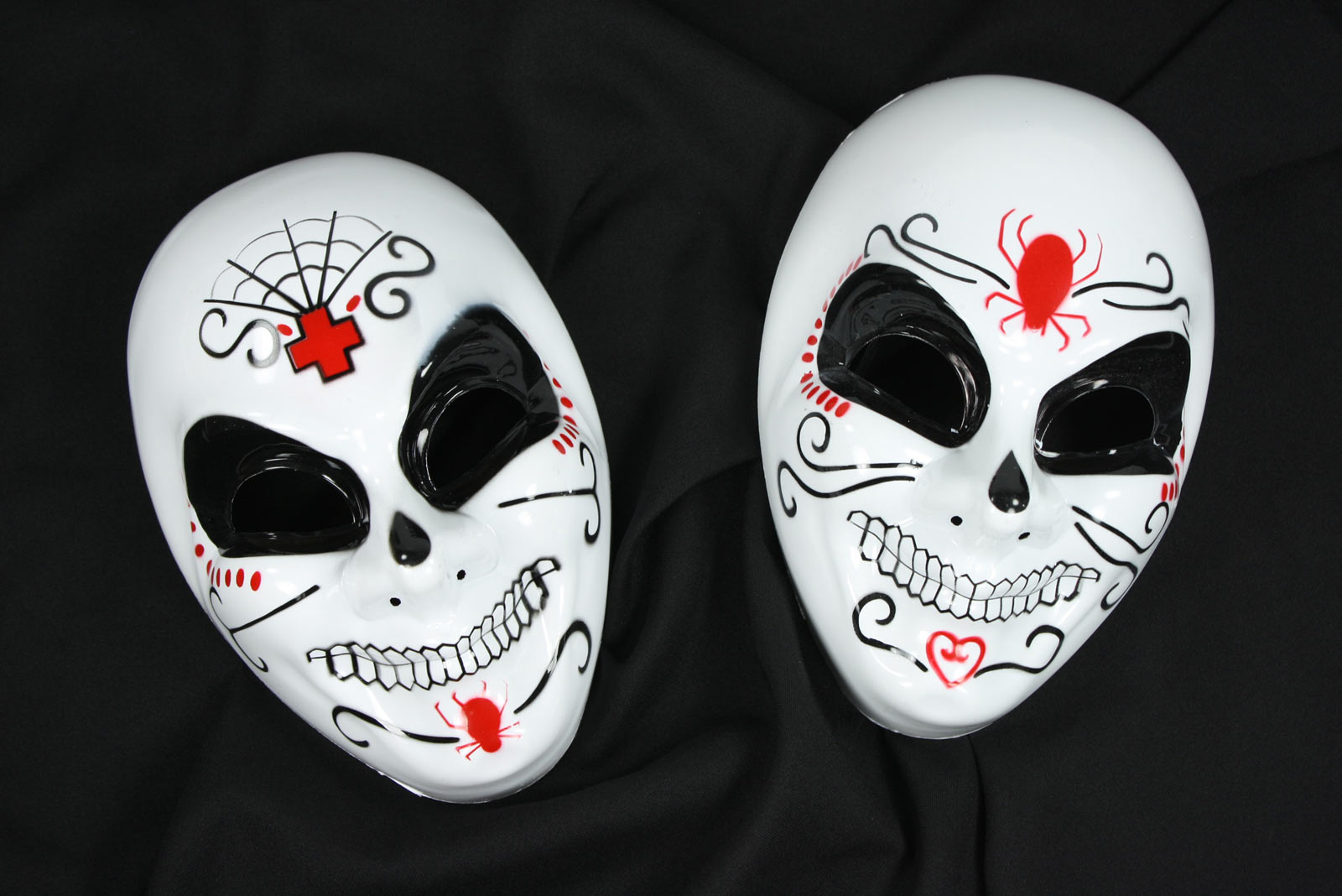 Skull Skeleton Mask Day of the Dead Dia de los Muertos Costume Half ...