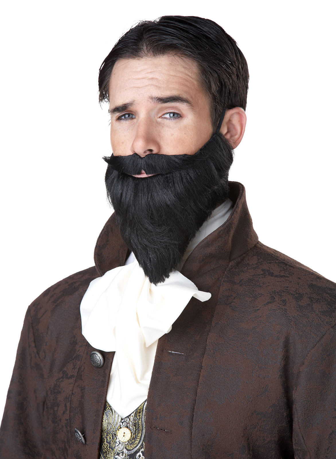Shakespeare Steampunk Old Fashioned Costume Beard Mustache Black | eBay