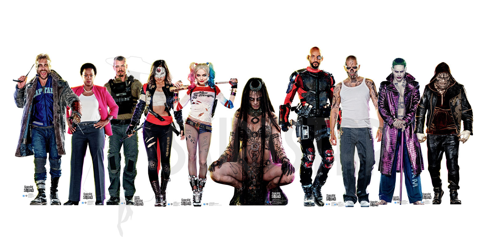 SET of 10 Suicide Squad Lifesize Cardboard Cutout Party Decor Joker ...